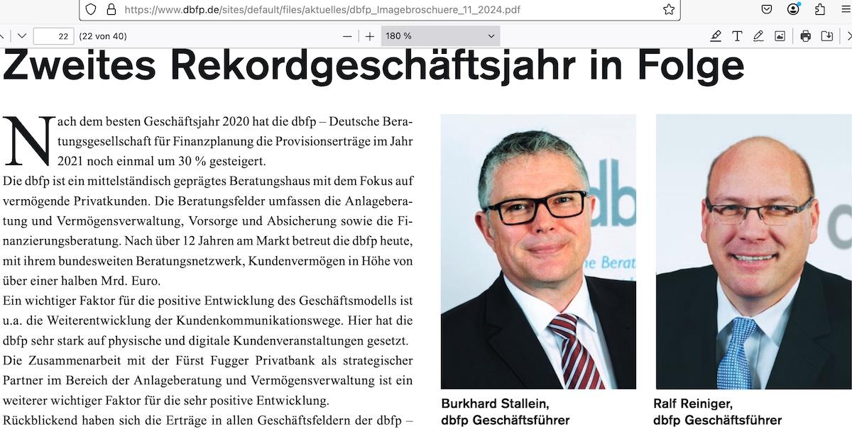 dbfp AG - der Absturz und die Trendwende